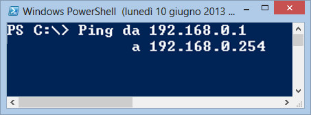 Pingare un intervallo di indirizzi (con Powershell) | Sistemisti Senior